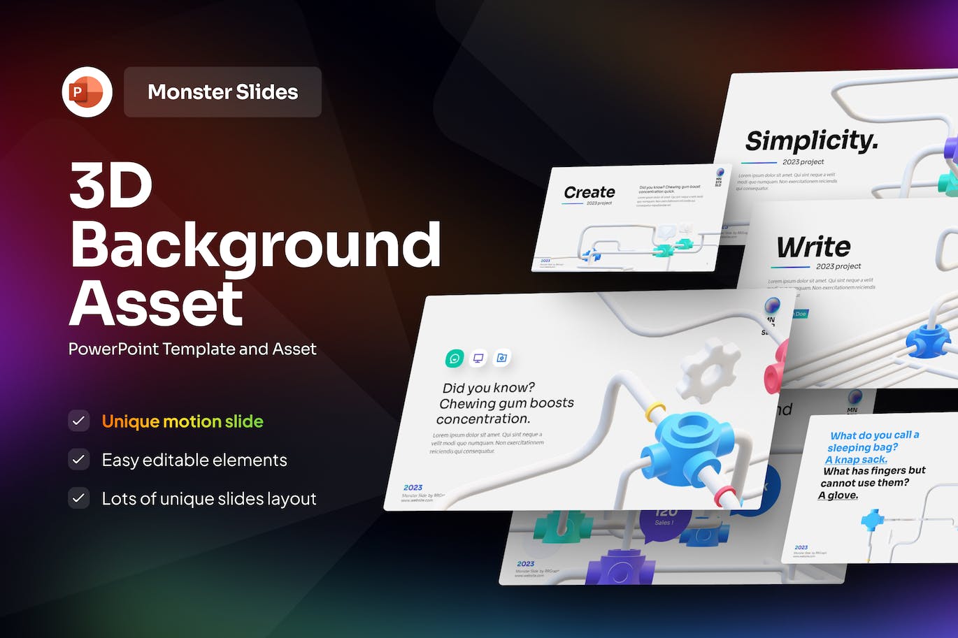 3D PPT_51PPT模板 国外幻灯片 keynote模板 免费PPT模板下载