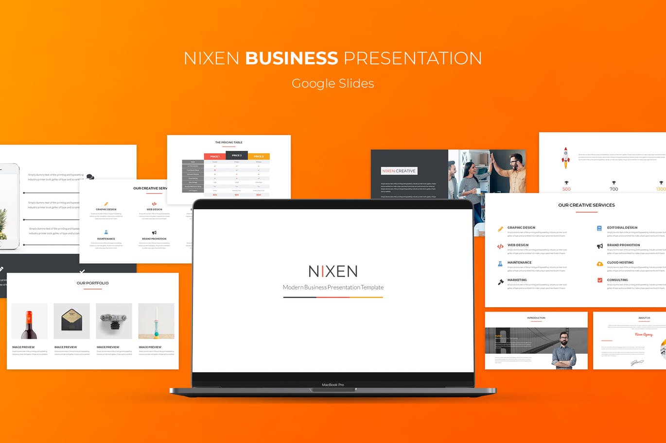 时尚简约高端托用途的Google Slides谷歌幻灯片powerpoint演示模版（pptx）_51PPT模板 国外幻灯片 keynote ...