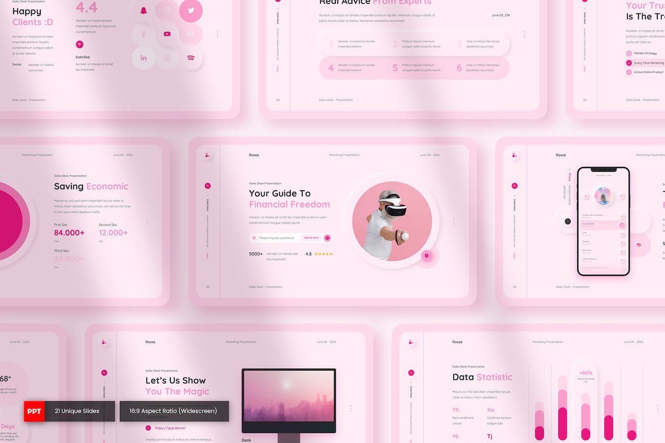 时尚的销售平台PPT模版（PPTX）_51PPT模板 国外幻灯片 keynote模板 免费PPT模板下载