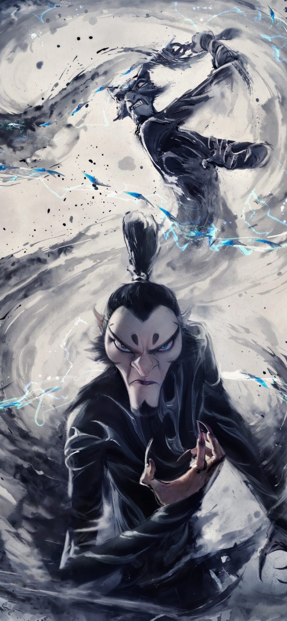 申公豹 哪吒之魔童闹海 水墨海报5k手机壁纸 千星图壁纸 高清电脑桌面壁纸图片大全 Wallhaven 彼岸壁纸